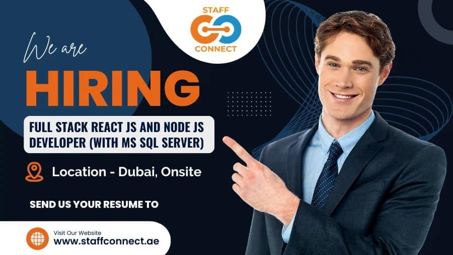 Full Stack React Js And Node Js Developer With Ms Sql Server Staff